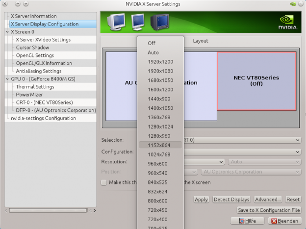 EDID und nvidia-settings | /localhost